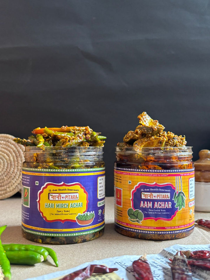 "Aam & Mirchi Achar: Desi Chatkara Combo!"